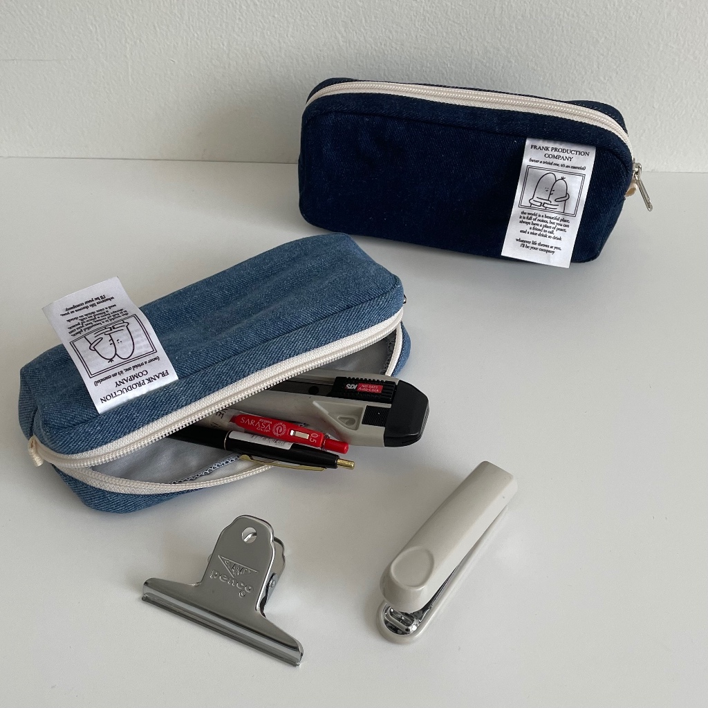 Jual Frank Denim Pencil Case by September Spring Tempat Pensil Pouch ...