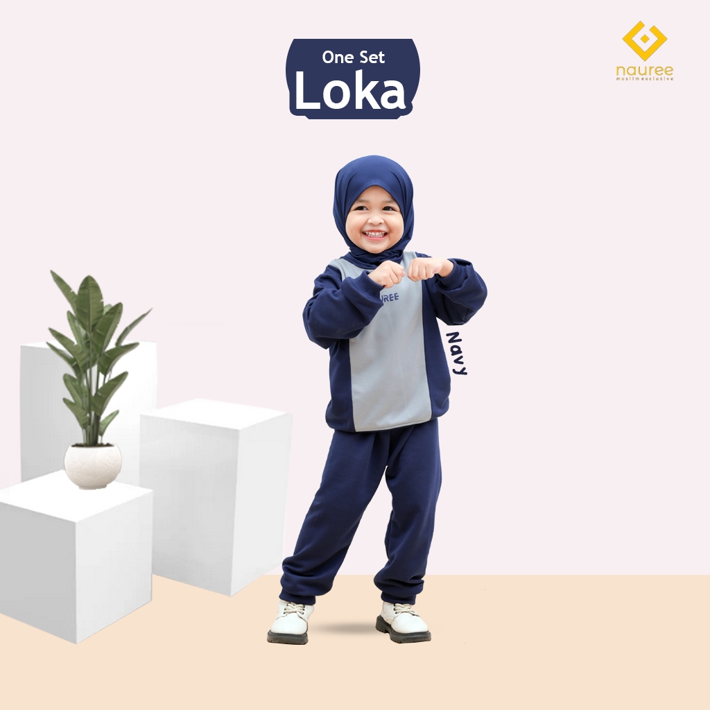 Jual Navy Loka One Set Anak unisex Untuk Umur 1- 8 Tahun Setelan ...