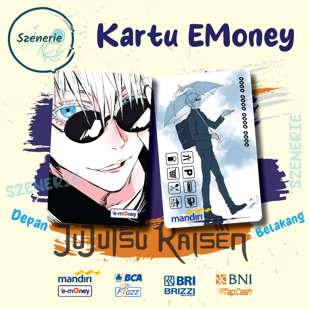 Jual Emoney Gojo Satoru Jujutsu Kaisen JJK Flazz gen 2 Kartu E-money ...