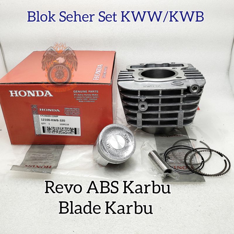 Jual CYLINDER BLOK SEHER PISTON RING KOMPLIT HONDA KWB ASLI ORIGINAL REVO ABSOLUTE BLADE 110 ...