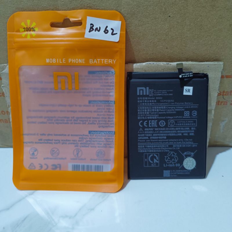 Jual Battery Original Xiaomi Bn62 ( Poco M3 , Redmi 9T) | Shopee Indonesia