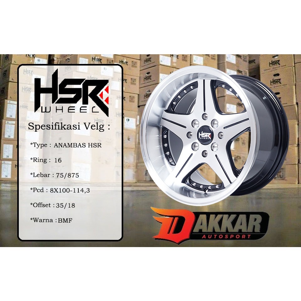 Jual velg celong ring 16 velg hsr celong r16 anambas baut 4 untuk city vios yaris jazz mobilio ...