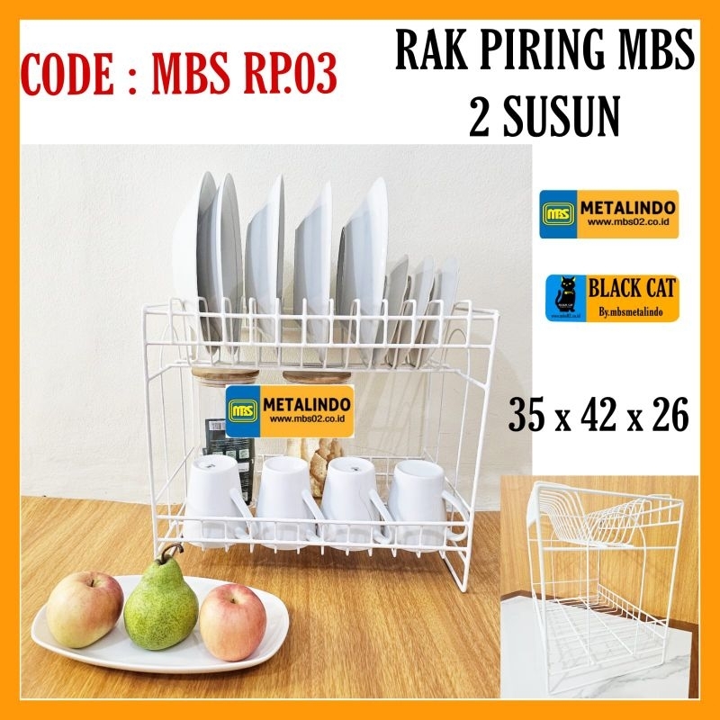 Jual Rak piring besi 3 susun MBS rak piring gelas rak piring wastafel ...