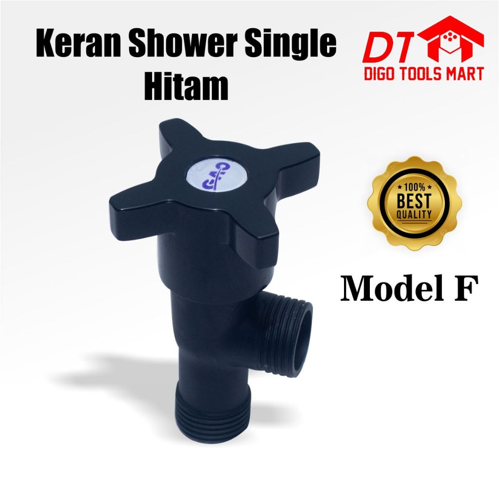 Jual Stop Kran Shower Single Hitam Doff KRAN Shower Single Model "F ...