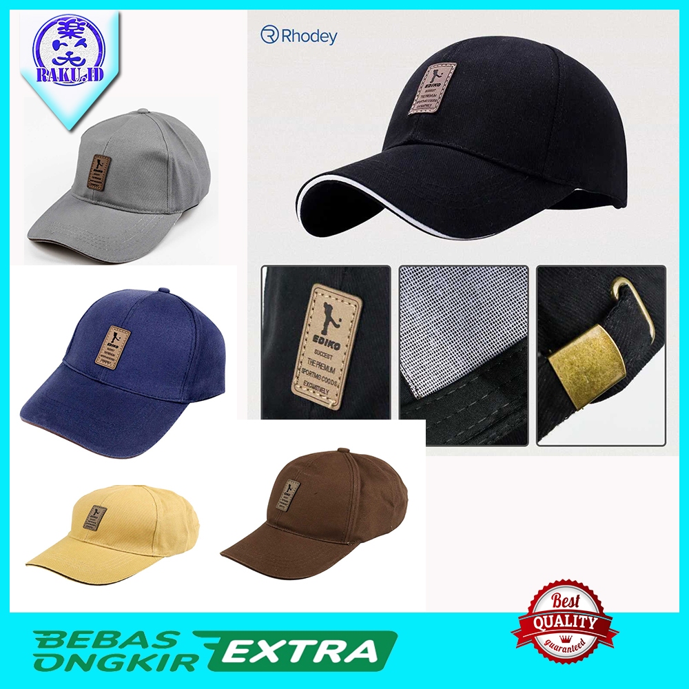 Jual Rhodey EDIKO Topi Baseball Cap Polos Logo Ediko Golf | Shopee ...