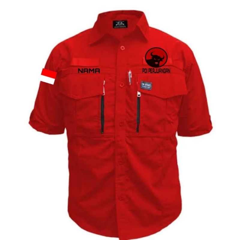 Jual KEMEJA TACTICAL PDI PERJUANGAN/KEMEJA PDL PDIP/SERAGAM PDIP/KEMEJA ...