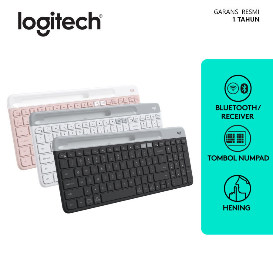 Jual LOGITECH K580 Keyboard Wireless BT Nano Receiver Multi-Device K 580 GARANSI RESMI | Shopee ...