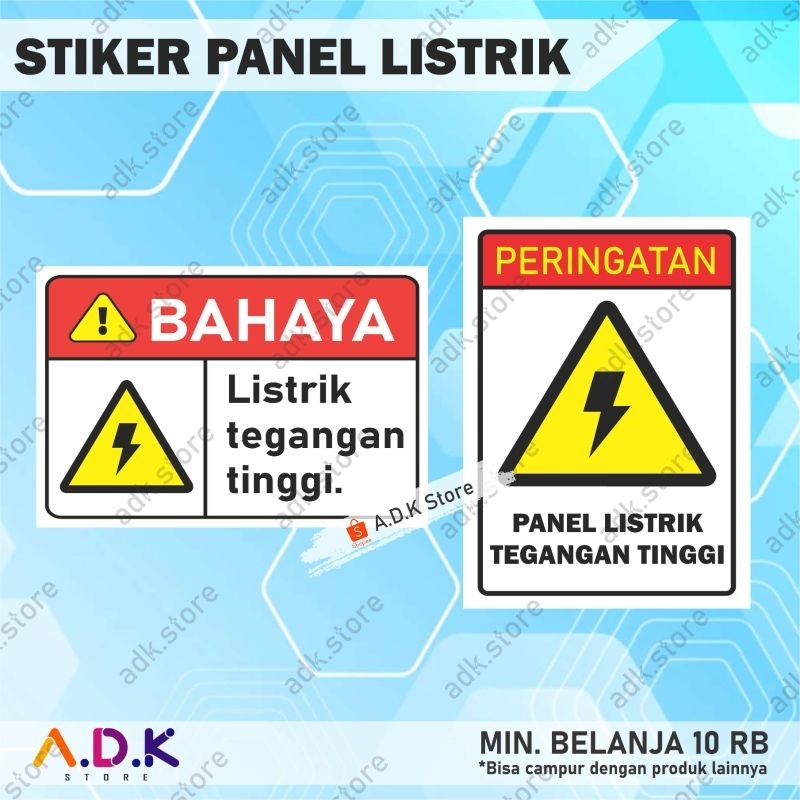 Jual STIKER PANEL LISTRIK | STIKER PERINGATAN PANEL | Shopee Indonesia