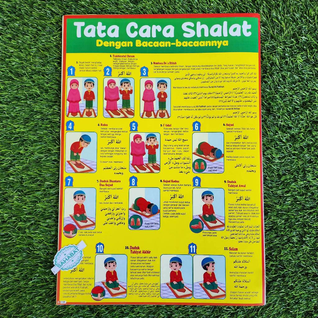 Jual PAKET 6 LEMBAR POSTER EDUKASI ANAK CARA SHOLAT/ AYO BERDOA/ DOA ...