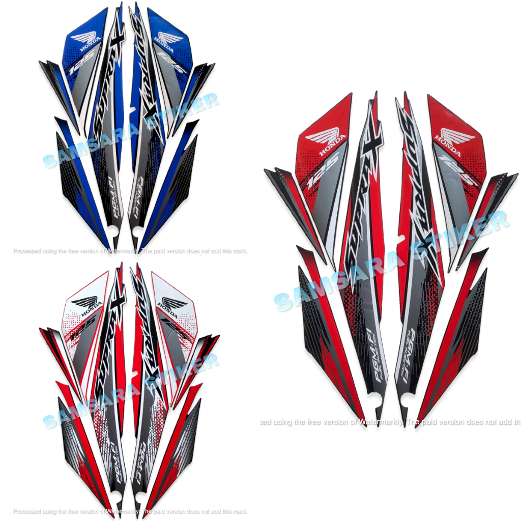 Jual STIKER STRIPING MOTOR HONDA SUPRA X 125 FI 2019 CW STANDAR FULL ...