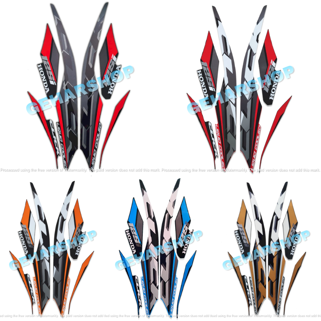 Jual STIKER STRIPING MOTOR HONDA VARIO 125 FI 2021 CLICK SEPASANG ...