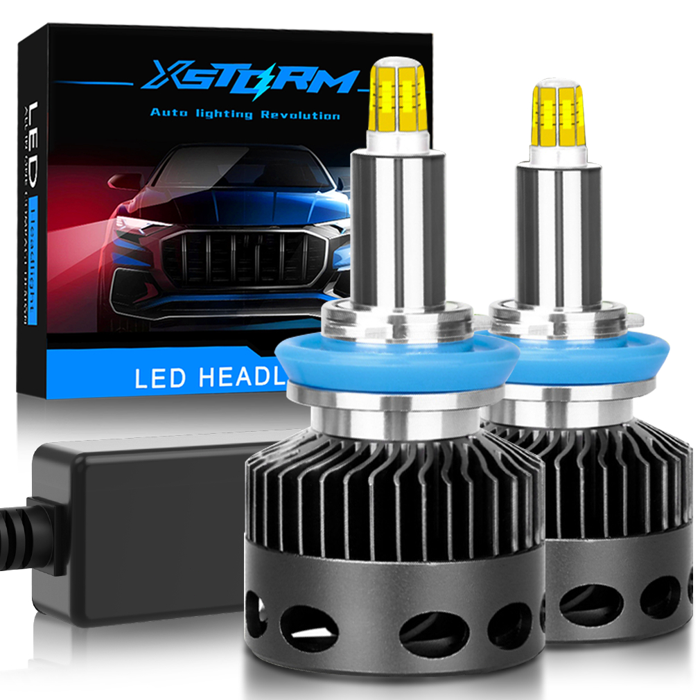 Jual XSTORM 2PCS 100W 25000LM H11 LED 6 Sides 360 Degree 3D Canbus Car ...