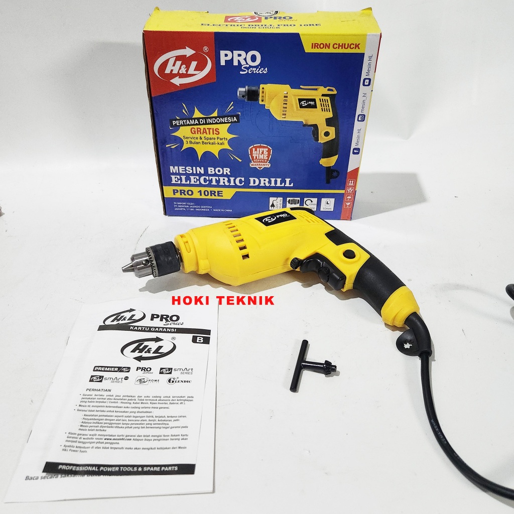 Jual Mesin Bor Listrik 10 mm H&L Pro 10RE Variable Speed | Shopee Indonesia