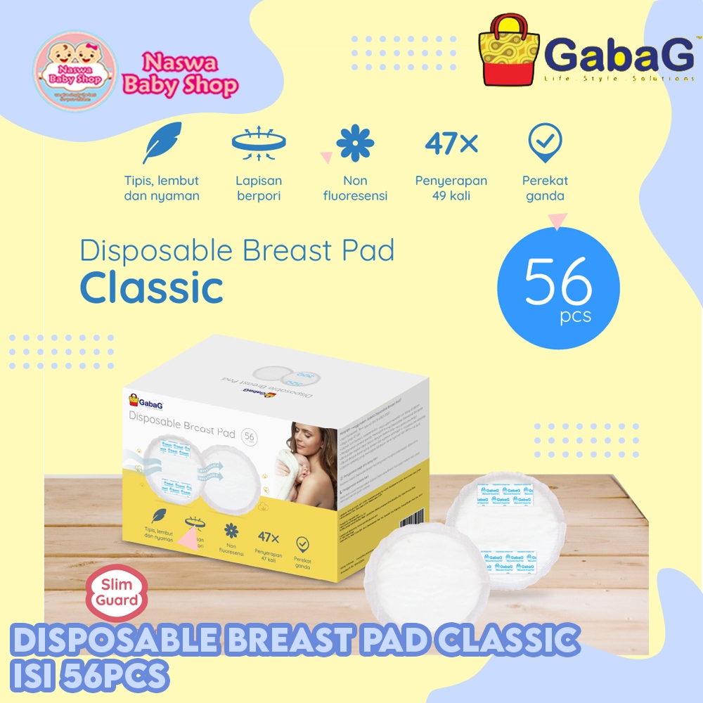 Jual Gabag Breast Pad Classic Penyerap ASI Isi 56pcs | Shopee Indonesia