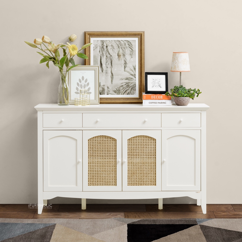 Jual IFURNHOLIC Kayla Dining Buffet Wide | Lemari Kabinet Dapur 4 Pintu ...
