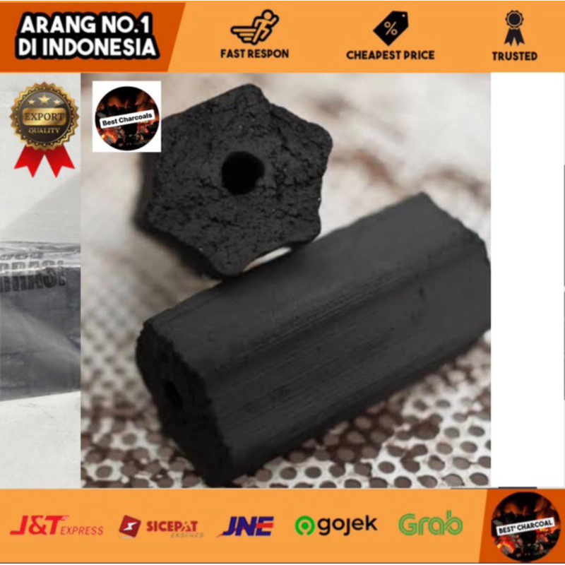 Jual Arang briket bbq Hexagonal 1box 10kg | Shopee Indonesia