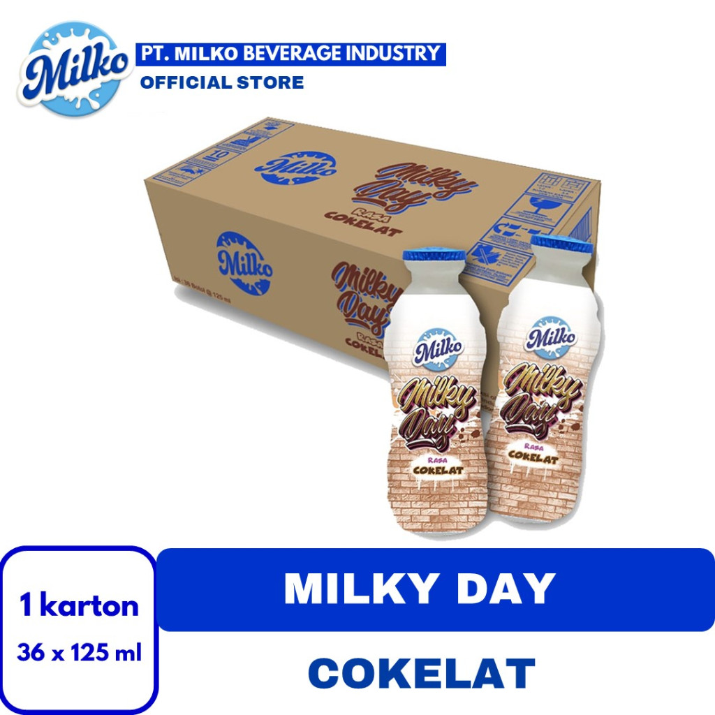 Jual MILKO MILKY DAY SUSU RASA COKELAT 36 x 125ml (karton) | Shopee Indonesia
