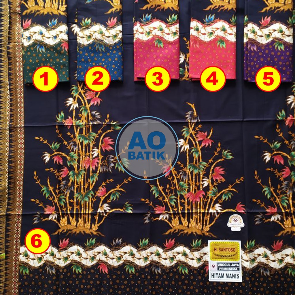 Jual Kain Batik Jarik, Batik Fashion, Bahan Seragam H Santoso Hitam ...