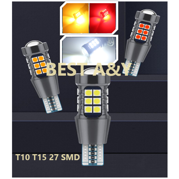 Jual LED T15 W16W T10 W5W 27 TITIK SMD Lampu Mundur Rem Senja Sein Lensa Proyektor DC 12V ...