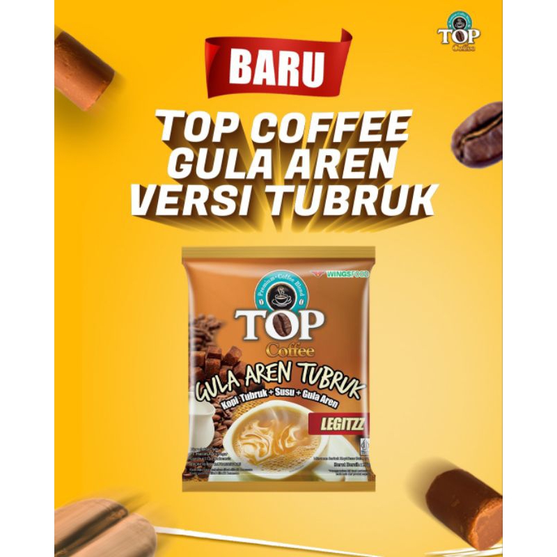 Jual Top Coffee Susu Gula Aren Tubruk isi 15 Sachet | Shopee Indonesia
