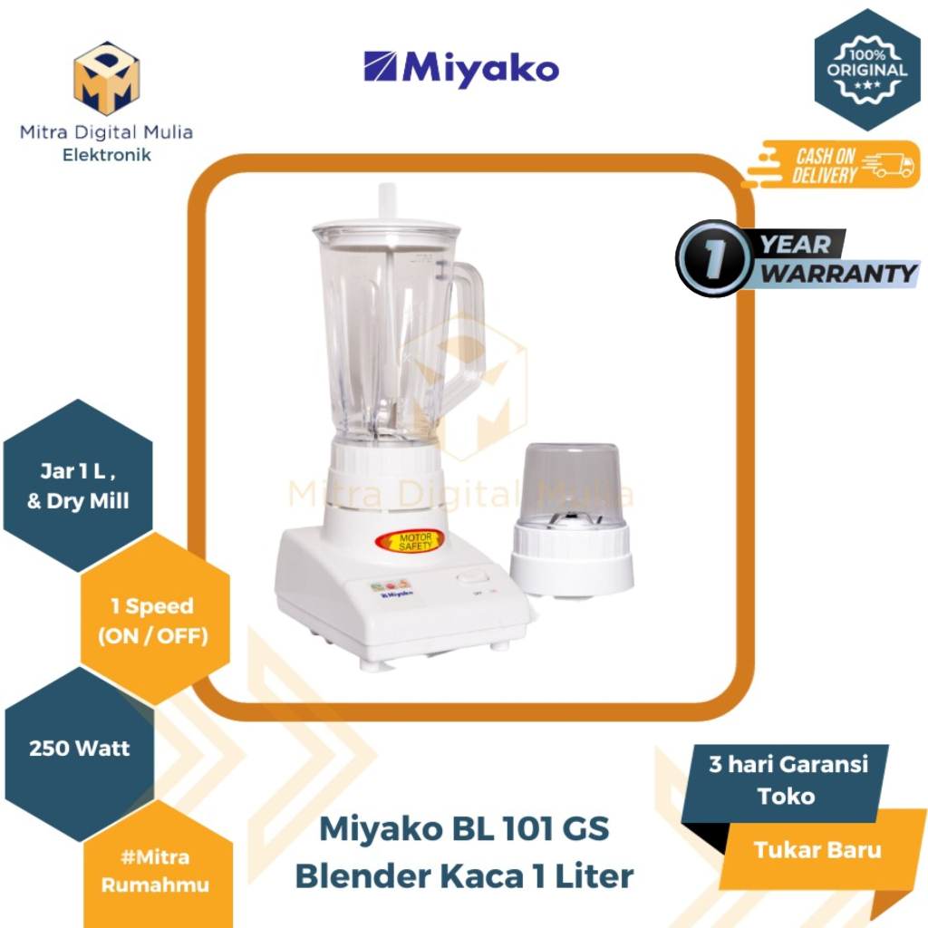 Jual Miyako BL 101 GS Blender Kaca 1 Liter | Shopee Indonesia