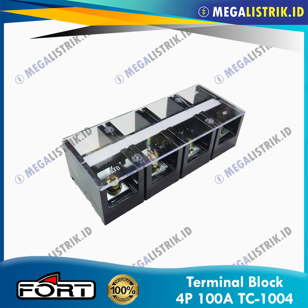 Jual FORT TERMINAL BLOCK 4P 100A TC-1004 / TERMINAL BLOK KACA 4 POLE 100 AMPERE TC1004 | Shopee ...