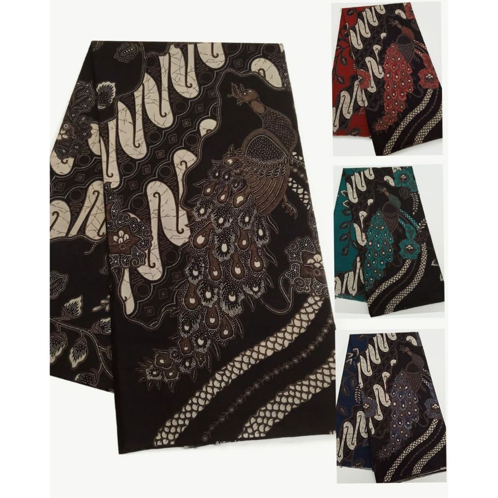 Jual Kain Batik Modern Motif Merak Katun Ukuran Panjang Seragam ...