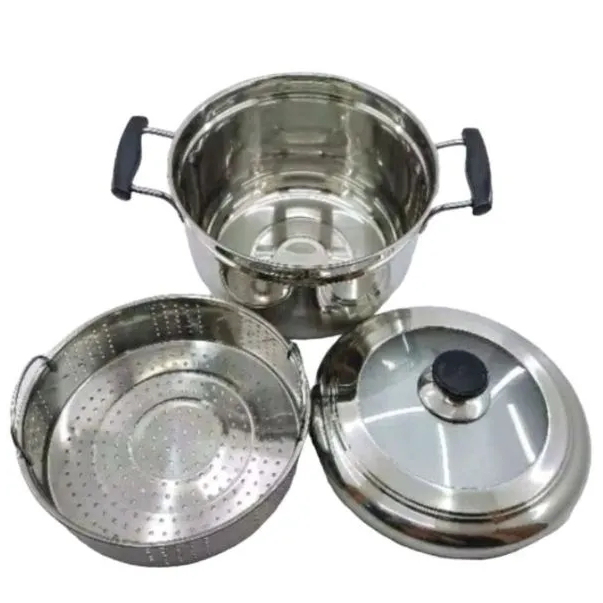 Jual Panci kukus / Steamer stainless / Dandang stainless susun 2 28cm 30cm | Shopee Indonesia