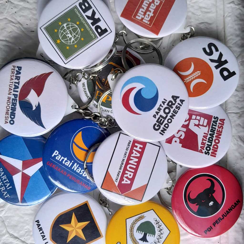 Jual GANTUNGAN KUNCI DAN BROS/PIN LOGO PARTAI POLITIK [ BISA REQUEST ...