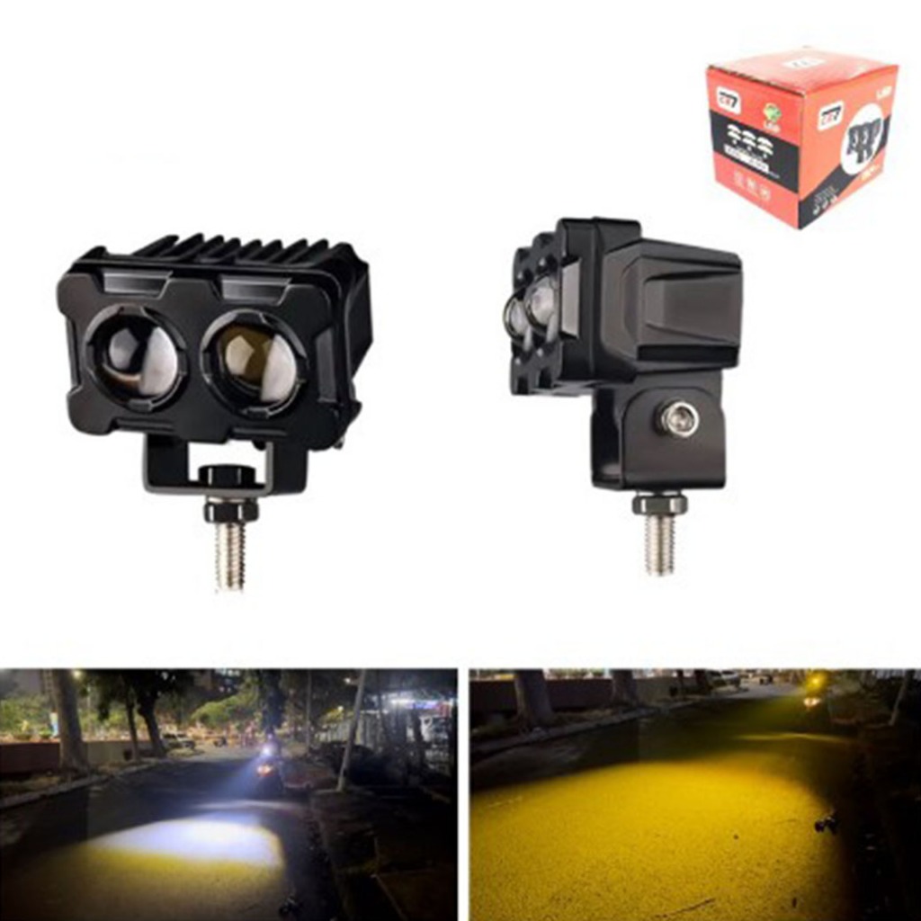 Jual Lampu Tembak Sorot LED Laser Gun CR7 2 Mata High Low Yellow White ...