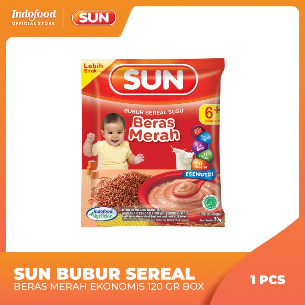 Jual Sun Bubur Sereal Beras Merah Ekonomis 120 gr Box | Shopee Indonesia