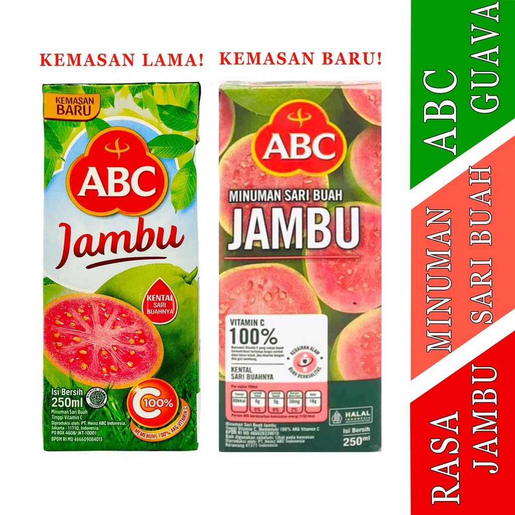 Jual Minuman Rasa Jambu - Abc Drink - Minuman Jus Buah - 250ml | Shopee ...