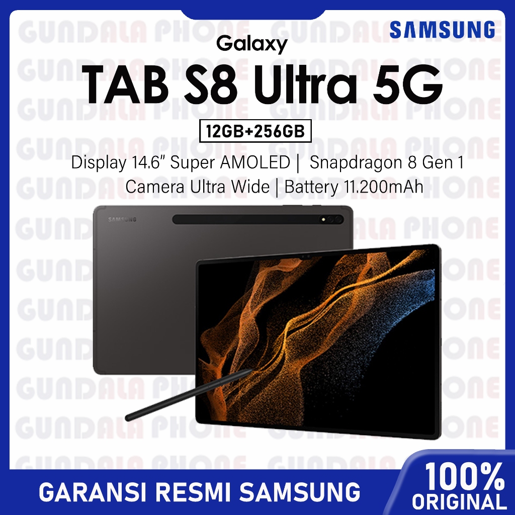 Jual Samsung Galaxy Tab S8 Ultra 5G 12/256GB Garansi resmi | Shopee ...