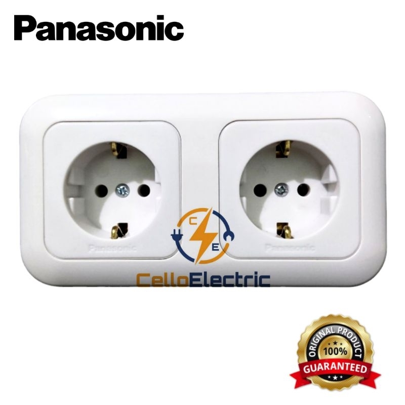 Jual Stop Kontak Ganda Panasonic NCP WEJP 11322-7 - Stop Kontak Double ...