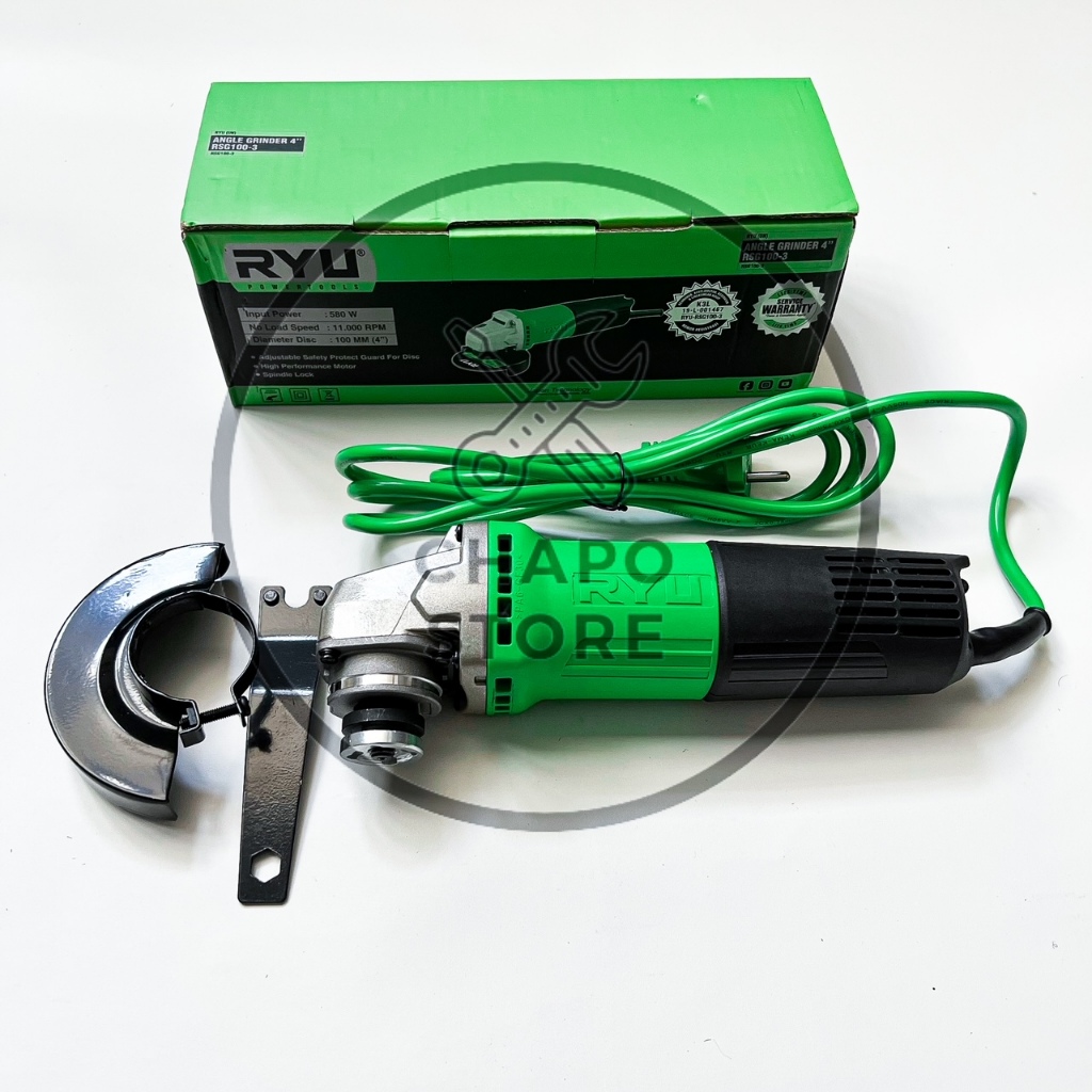 Jual RYU RSG 100-3 mesin gerinda grinda gurinda tangan 4" inch | Shopee ...