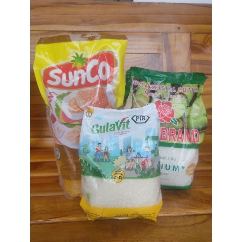 Jual Paket Sembako Minyak 1 Liter + Gula 1,5 kg | Shopee Indonesia
