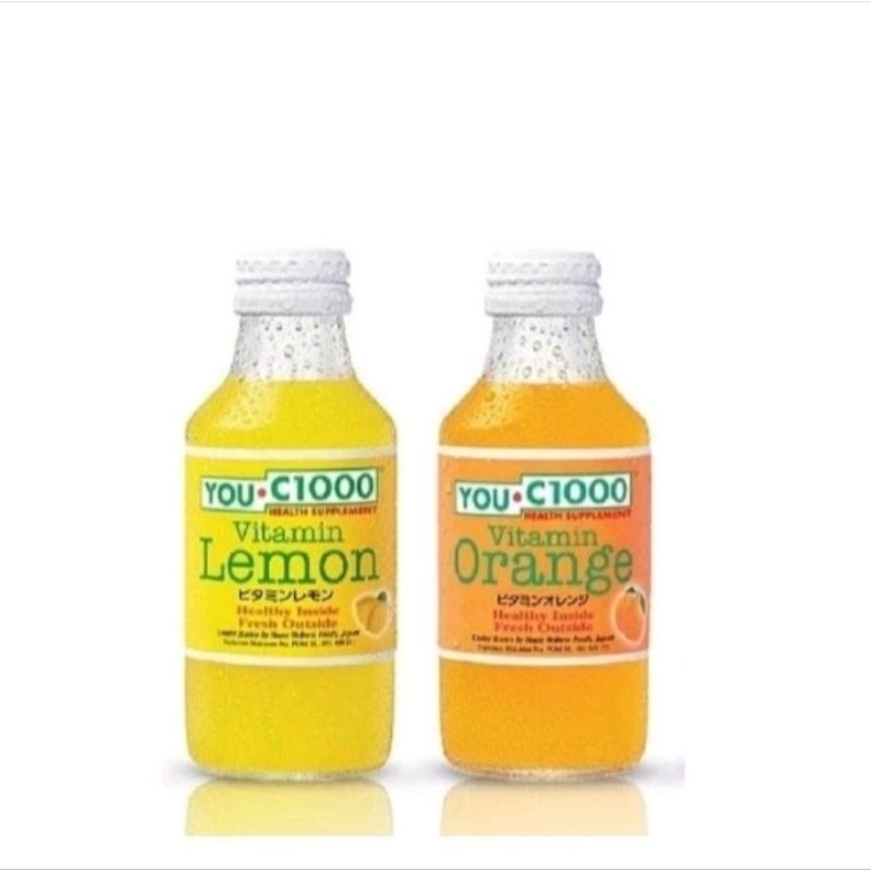 Jual YOU C 1000 VITAMIN LEMON 140ml (Botol Kaca) | Shopee Indonesia
