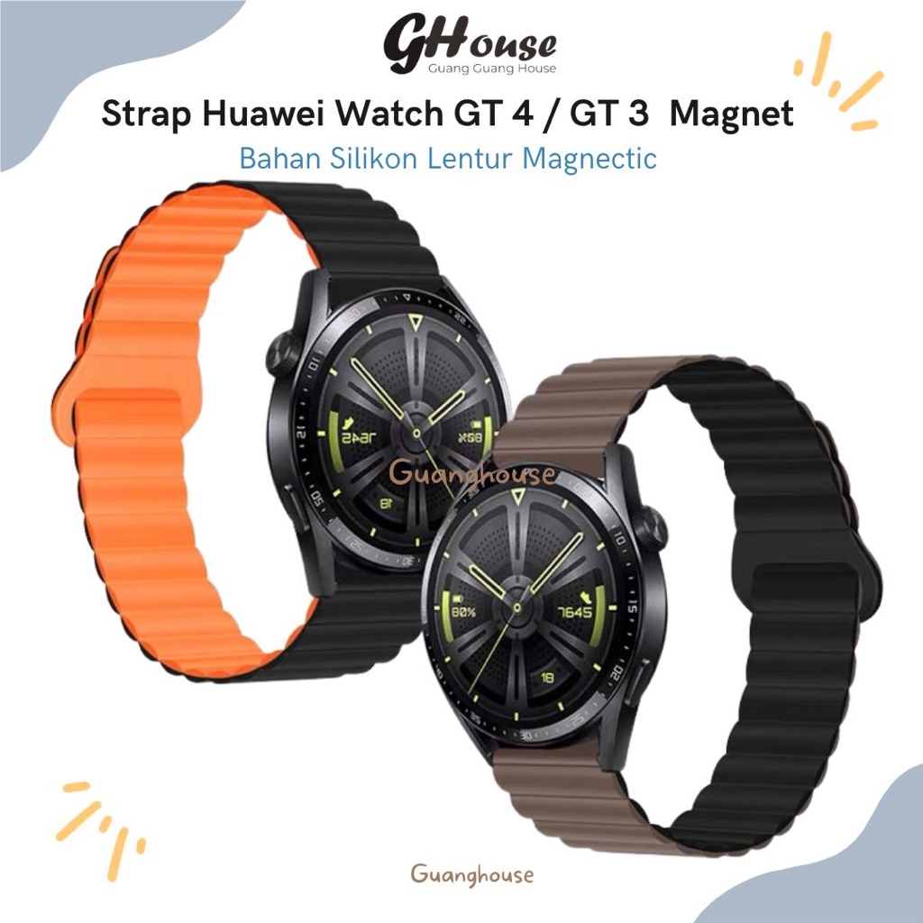 Jual Strap Huawei Watch GT5 GT4 Magnectic Two Tone Strap Huawei Watch ...