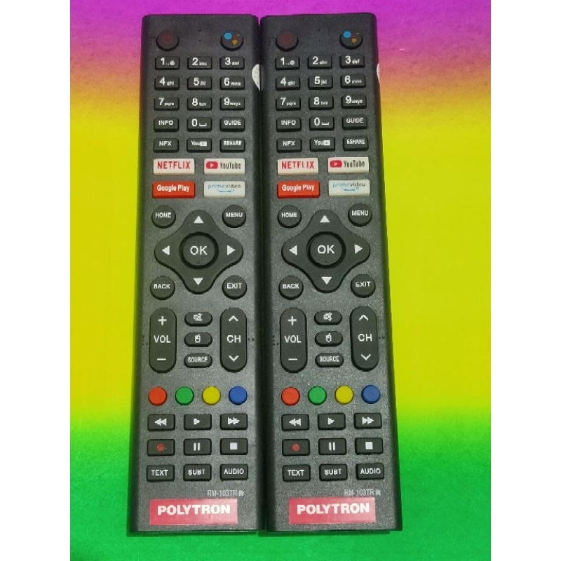Jual REMOTE TV POLYTRON LED ANDROID SMART TV PLT7103 Grade Ori tombol ...