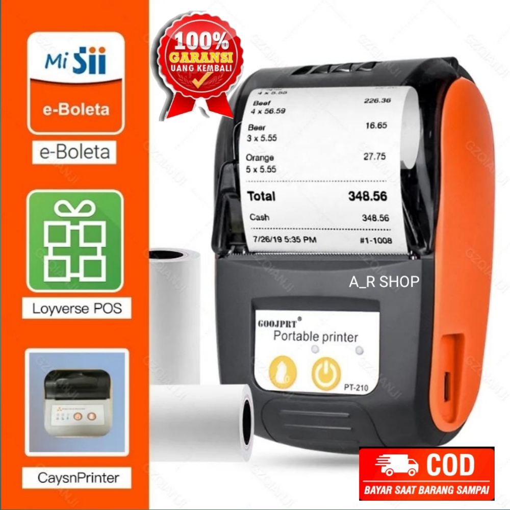Jual Printer Kasir Mini Bluetooth Mesin Barcode Resi Goojprt Pos Thermal Termal Receipt 58mm ...