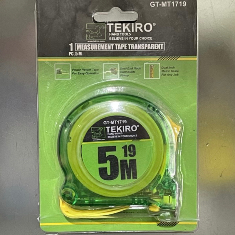 Jual Meteran 5 Meter Transparan Tekiro / Roll meter 5meter TEKIRO ...