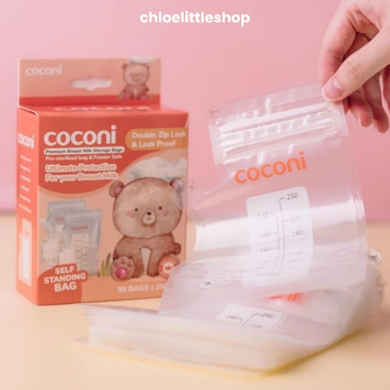 Jual Coconi Pre-sterilized Breastmilk Storage Bag 250ml / Kantong ...