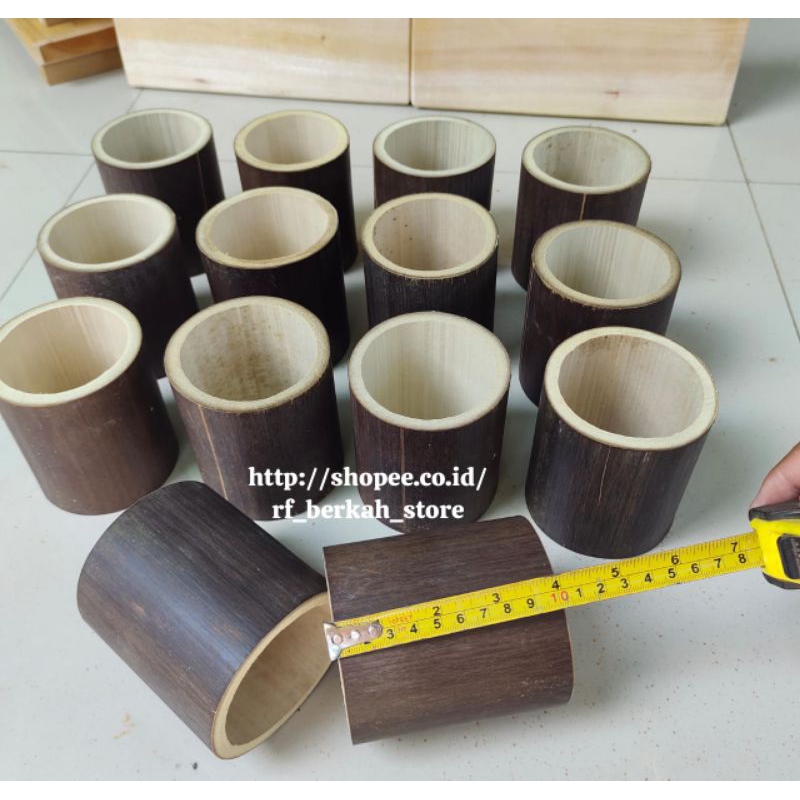 Jual Potongan Bambu diameter lebar Potongan Bambu untuk bahan kerajinan ...