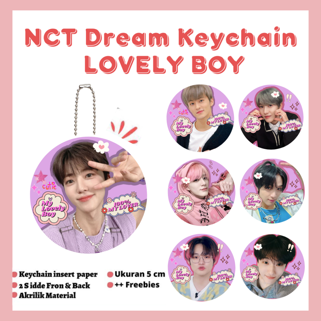 Jual Keychain NCT DREAM MY LOVELY BOY PINK CUTE / KEYRING AKRILIK NCT ...