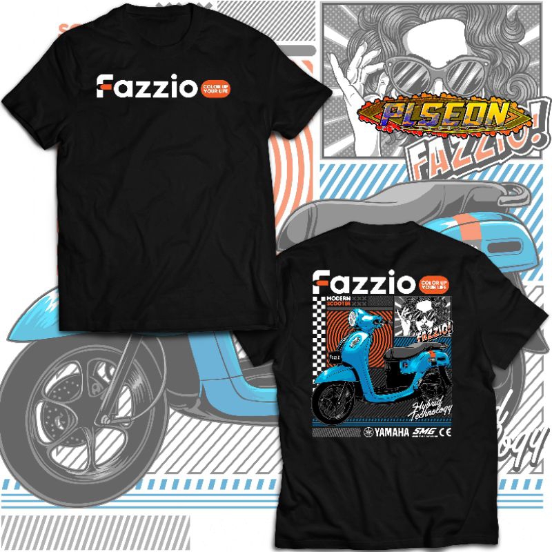 Jual Kaos sablon motor fazzio, Honda c 70, beat, fizr | Shopee Indonesia