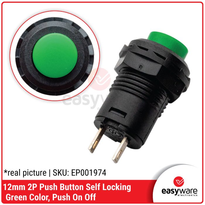 Jual Push Button 12mm Self Locking Push On Off Tombol Saklar 12mm ...