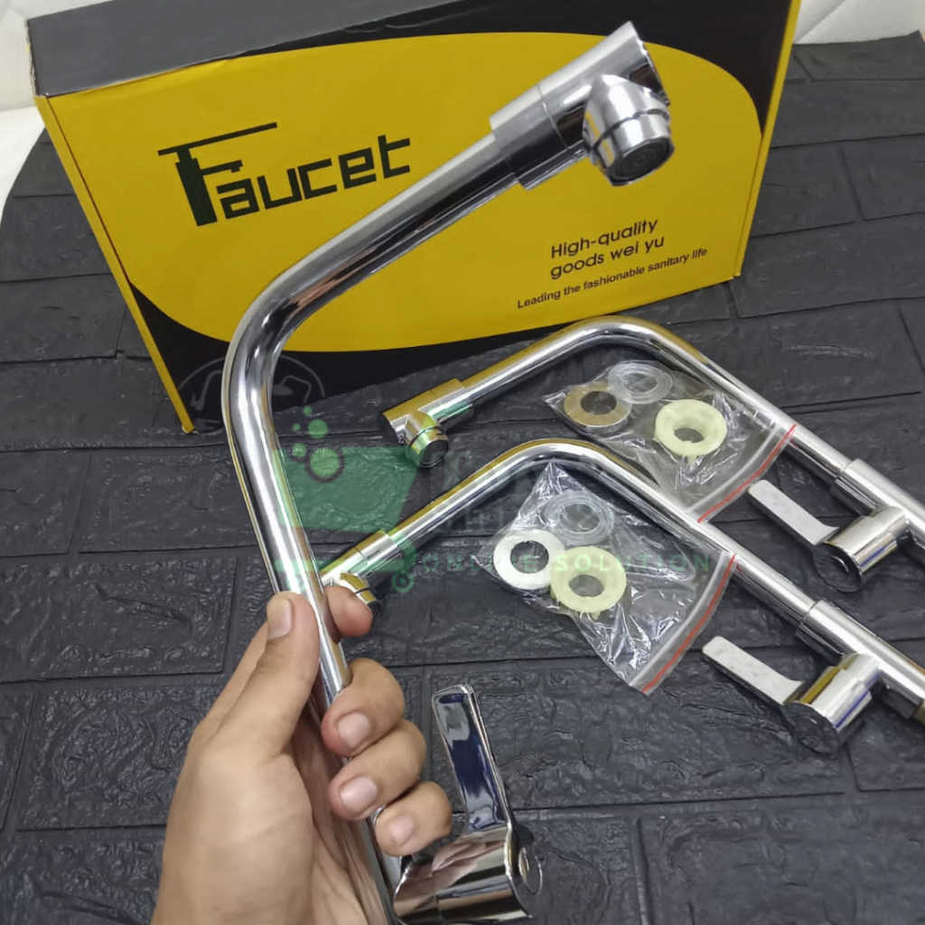 Jual kran air wastafel bahan stainless/kran angsa paduan seng | Shopee ...