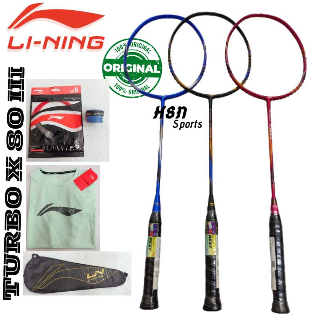 Jual Raket lining turbo x 80 III original Raket Bulu Tangkis Turbo X 80 ...
