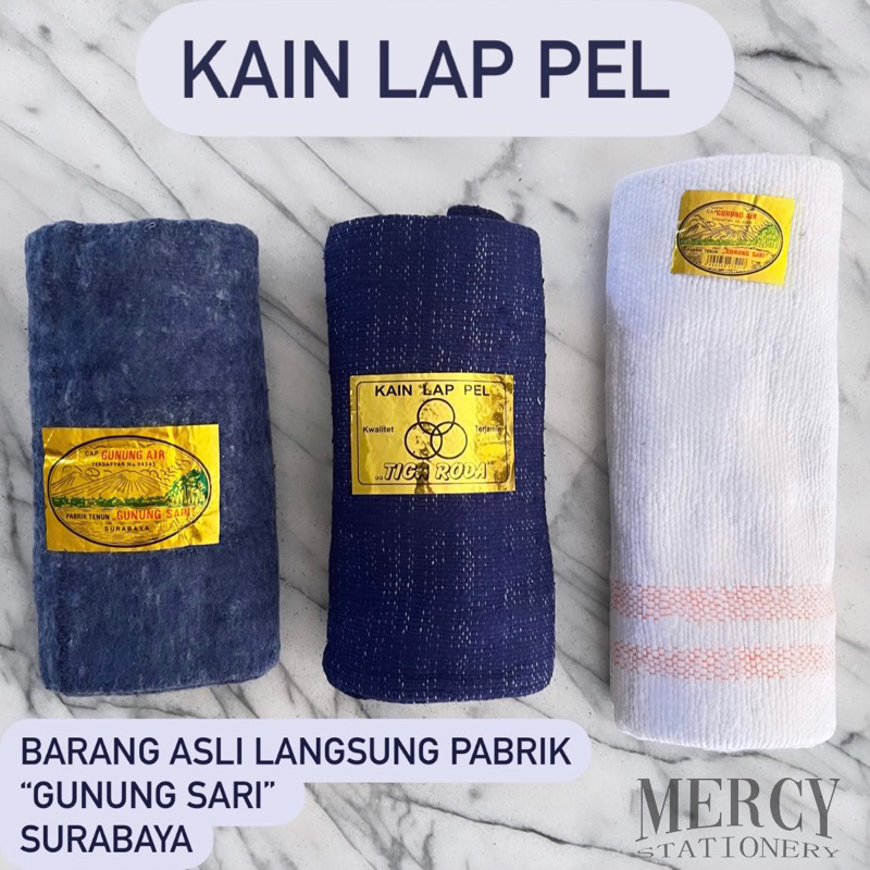 Jual SALE - Kain Lap Pel Gunung Air Tiga Roda Putih Biru | Shopee Indonesia