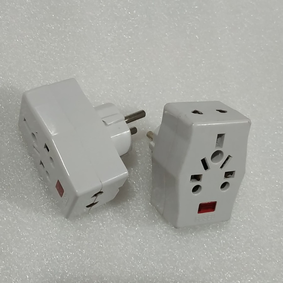 Jual Over Steker T Cabang Colokan 2 Kaki ke Lubang 3 kaki Fuse LED ...
